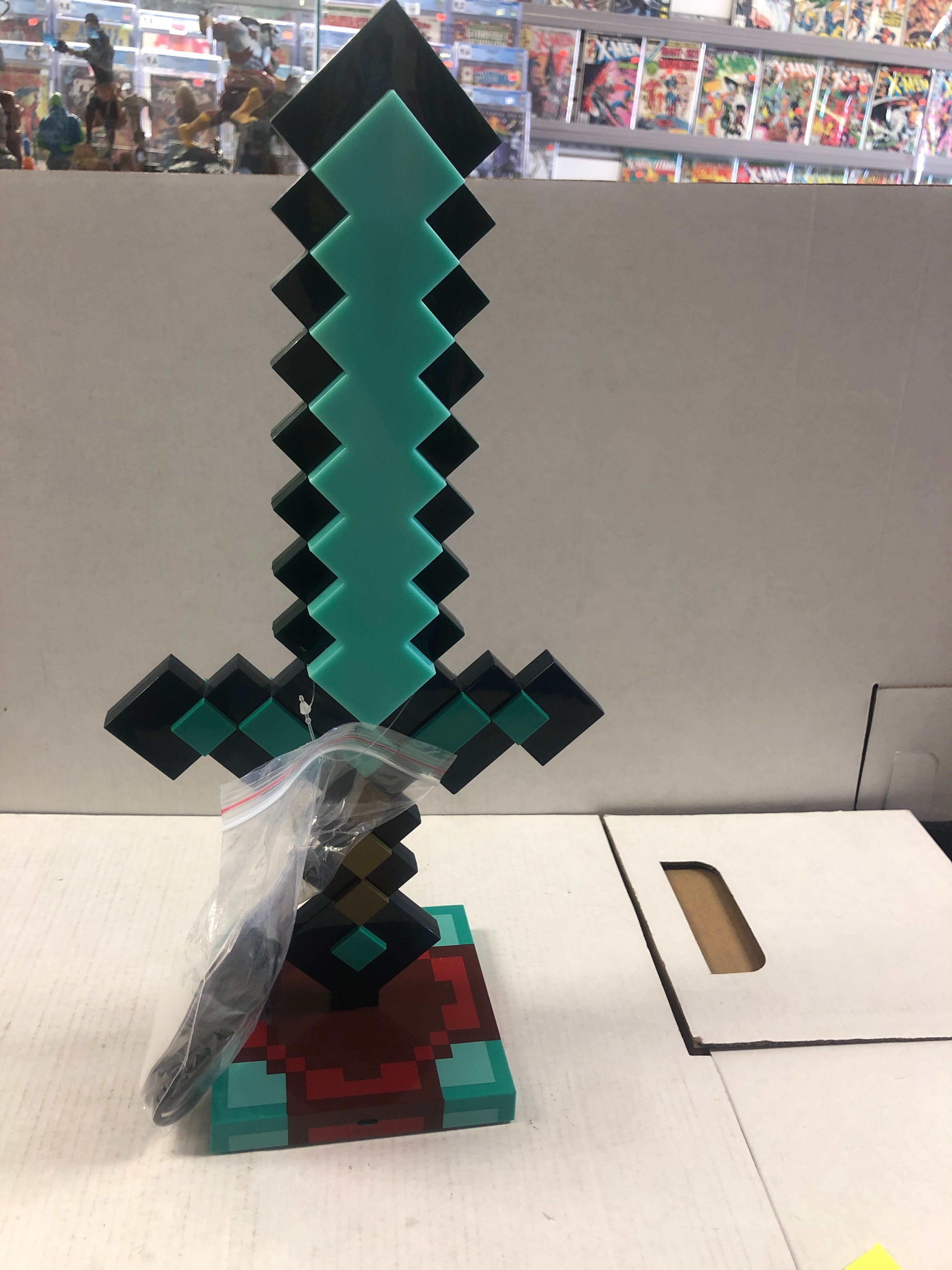 MINECRAFT DIAMOND SWORD LAMP – One Of Us Comics